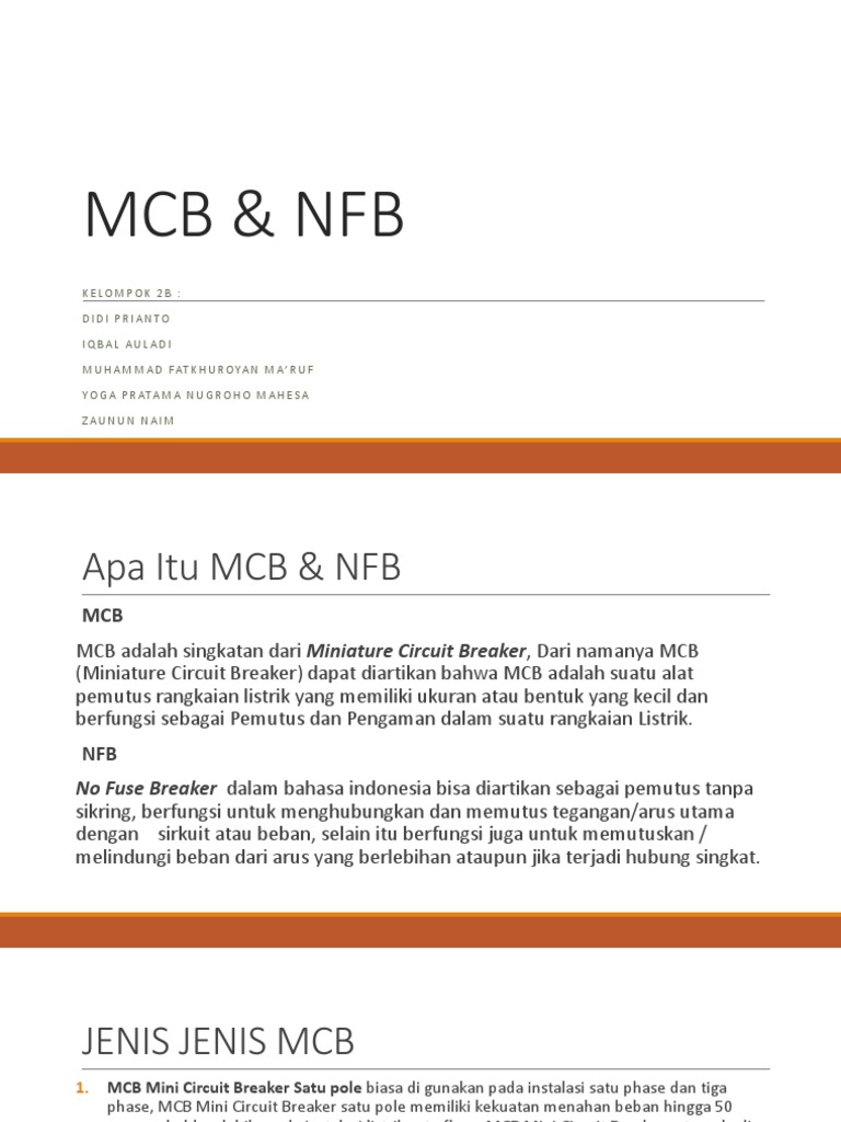 MCB & NFB | PDF