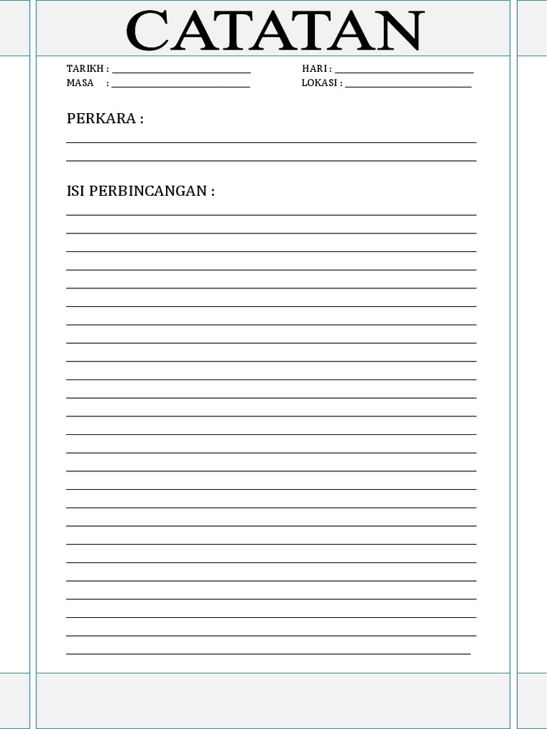 Ruang Catatan | PDF