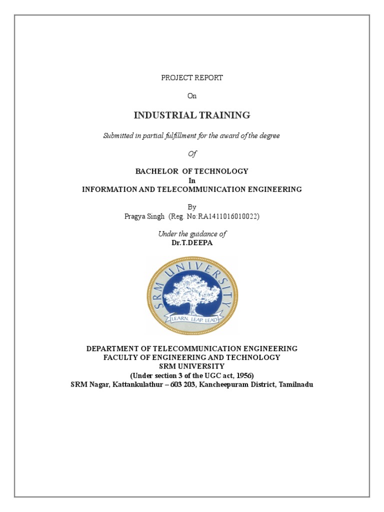 Industrial Training: Project Report On | PDF | Internet Protocol Suite ...