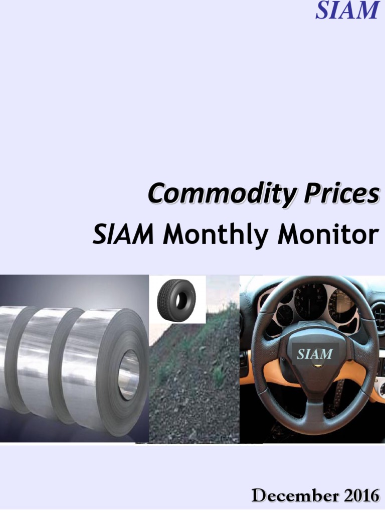 12.SIAM Commodity Prices - Monthly Monitor - DEC 2016 | PDF | Scrap ...