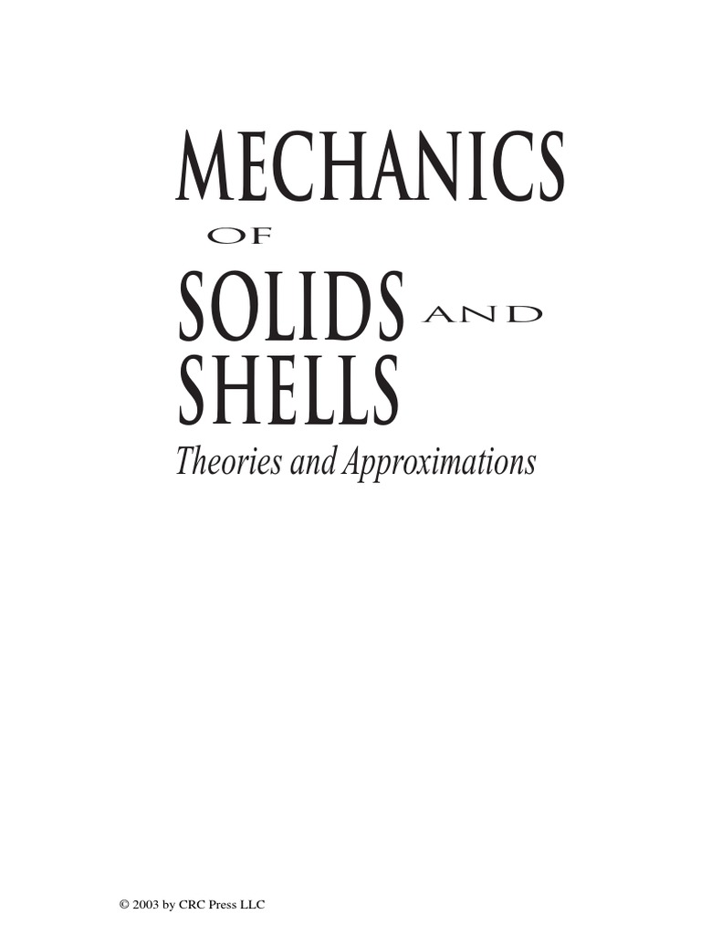 Mechanic of Solid and Shells PDF | PDF | Deformation (Mechanics ...