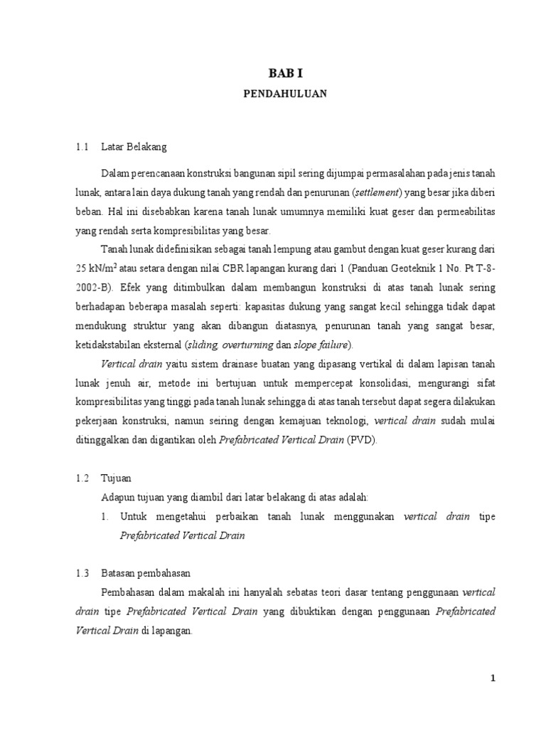 Perbaikan Tanah Menggunakan PVD | PDF