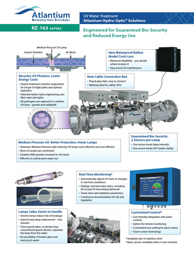 Atlantium RZ163 Series | PDF | Ultraviolet | Nature