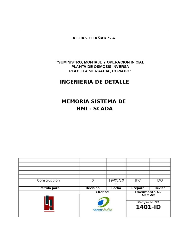 1401-Id-0-Mem-Ele-02 (Scada) | PDF | Scada | Bomba