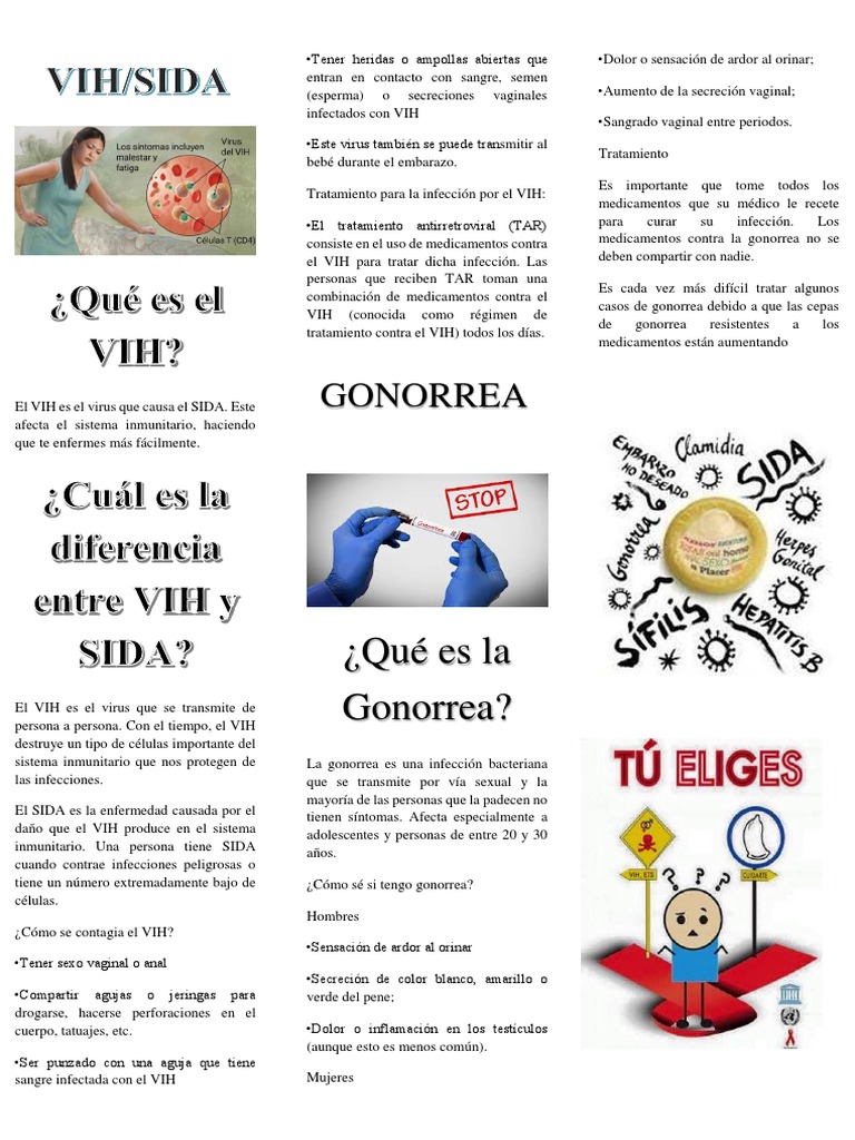 Triptico de Las ETS | PDF | VIH / SIDA | VIH