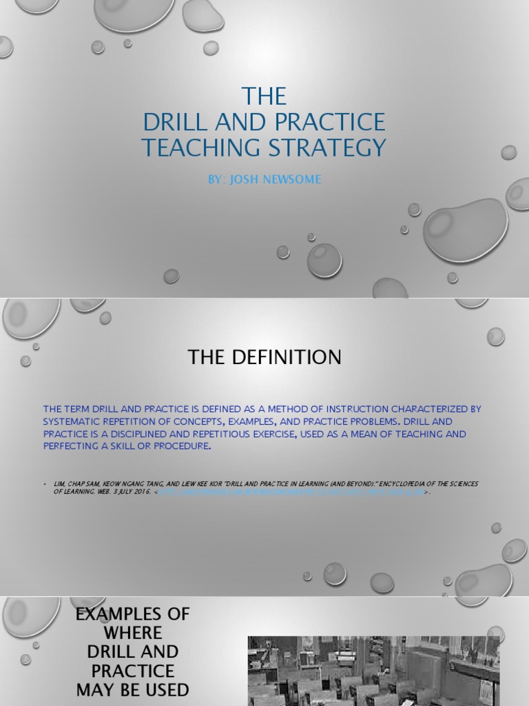 An Analysis of the Drill and Practice Teaching Strategy | PDF | Memory ...