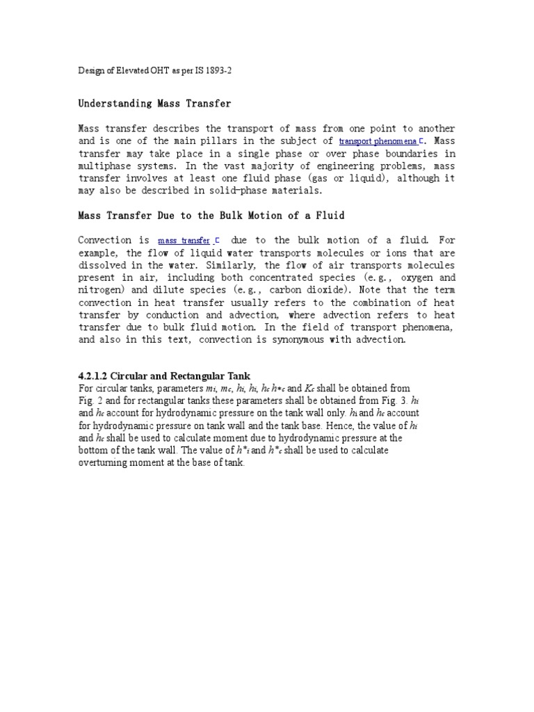 Design of Elevated OHT As Per Is 1893 | PDF