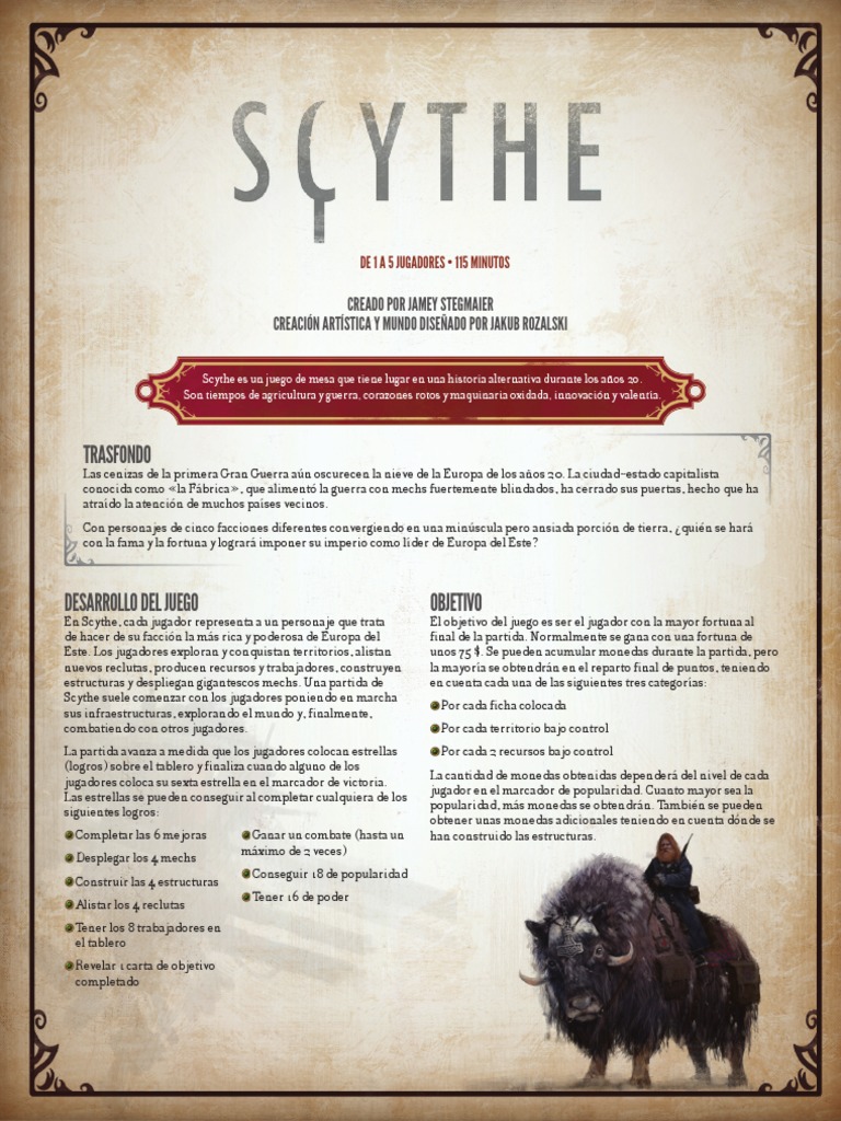 Scythe - Spanish PDF | PDF | Ocio | Deportes