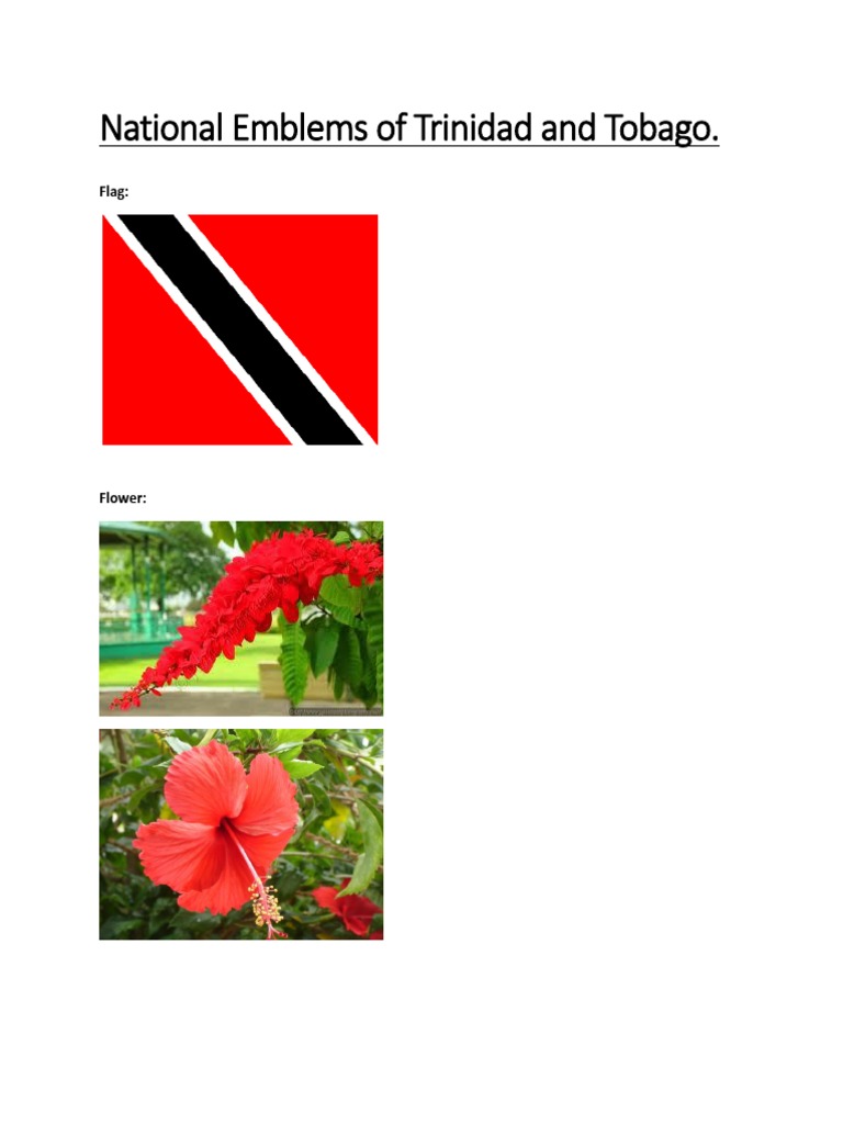 National Emblems Trinidad and Tobago | PDF