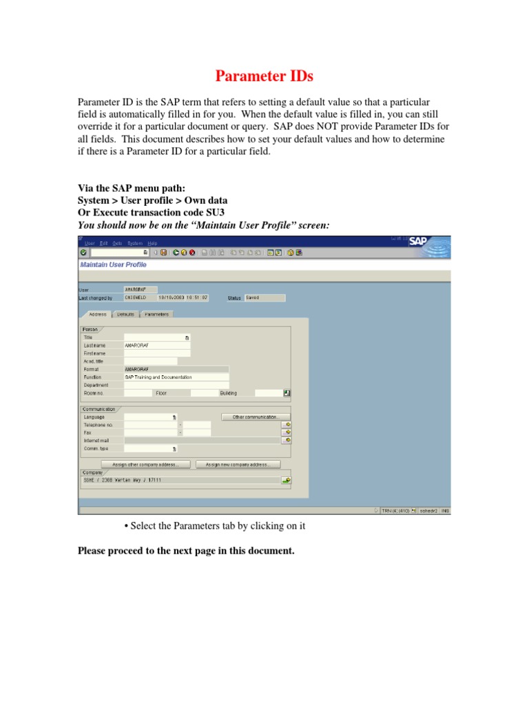 Parameter Ids | PDF | Parameter (Computer Programming) | System Software