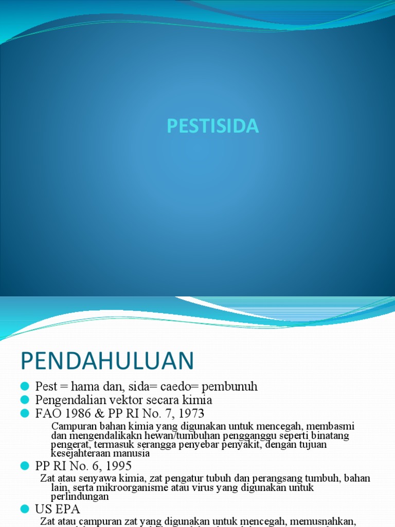 Klasifikasi Pestisida | PDF