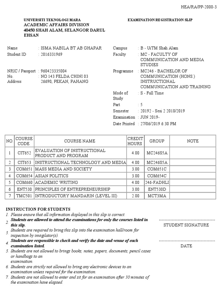 SMP Print Print PDF | PDF | Test/Examination