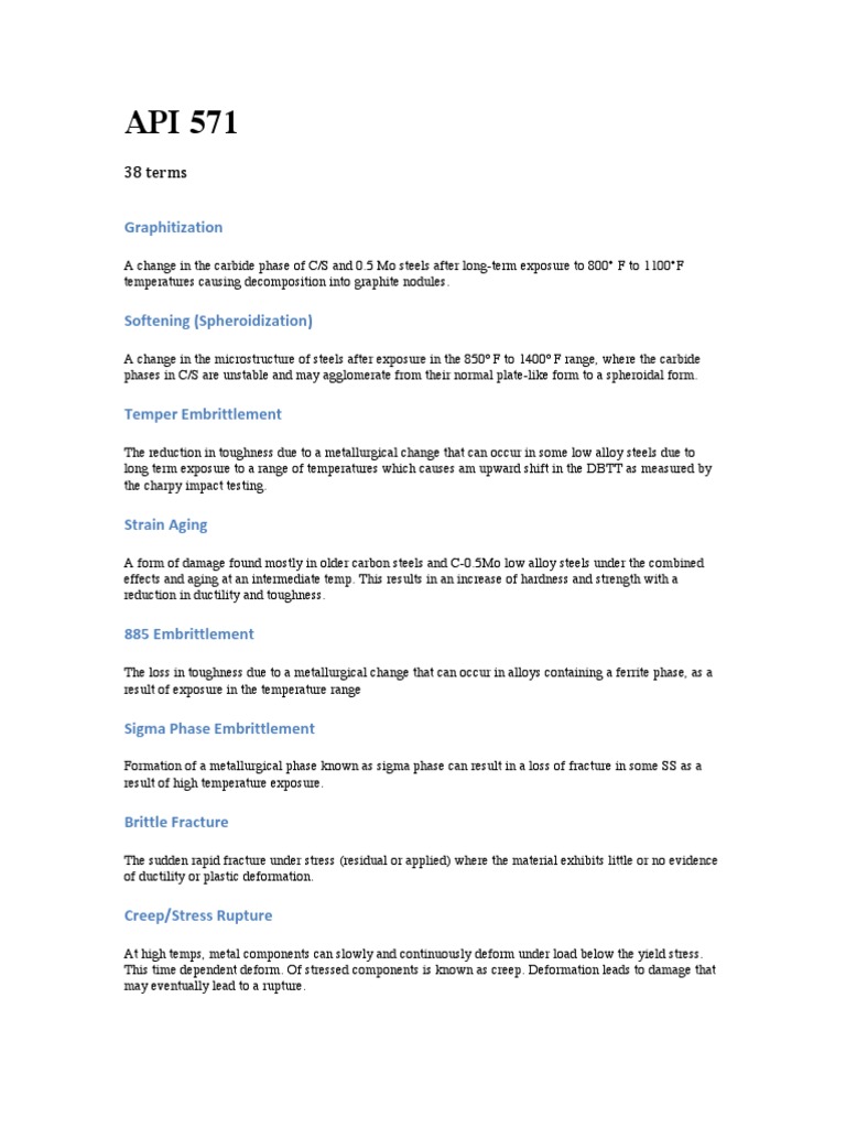Api RP 571 (B) 51-100 | Download Free PDF | Corrosion | Fracture