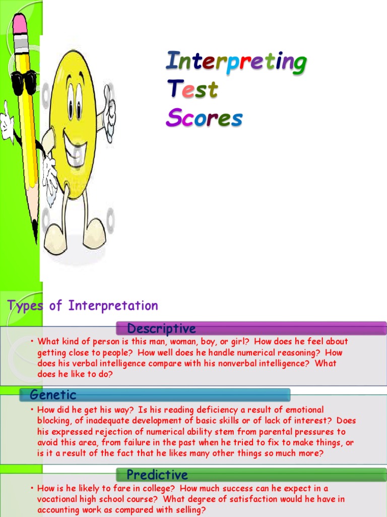 Interpreting Test Scores | PDF | Applied Psychology | Learning