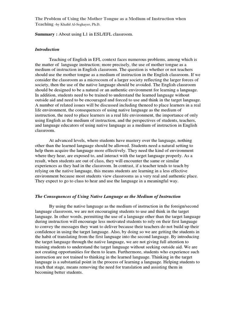 Readings For EFL Teachers | PDF | Lesson Plan | Second Language