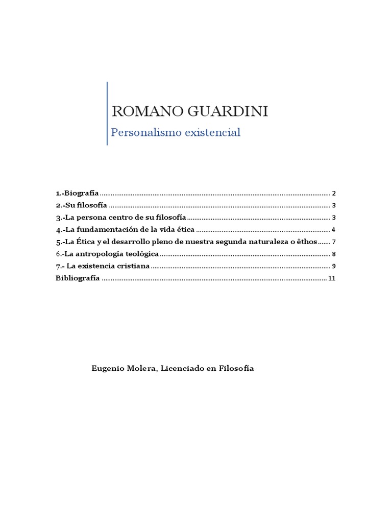 Romano Guardini Biografia | PDF | Jesús | Verdad