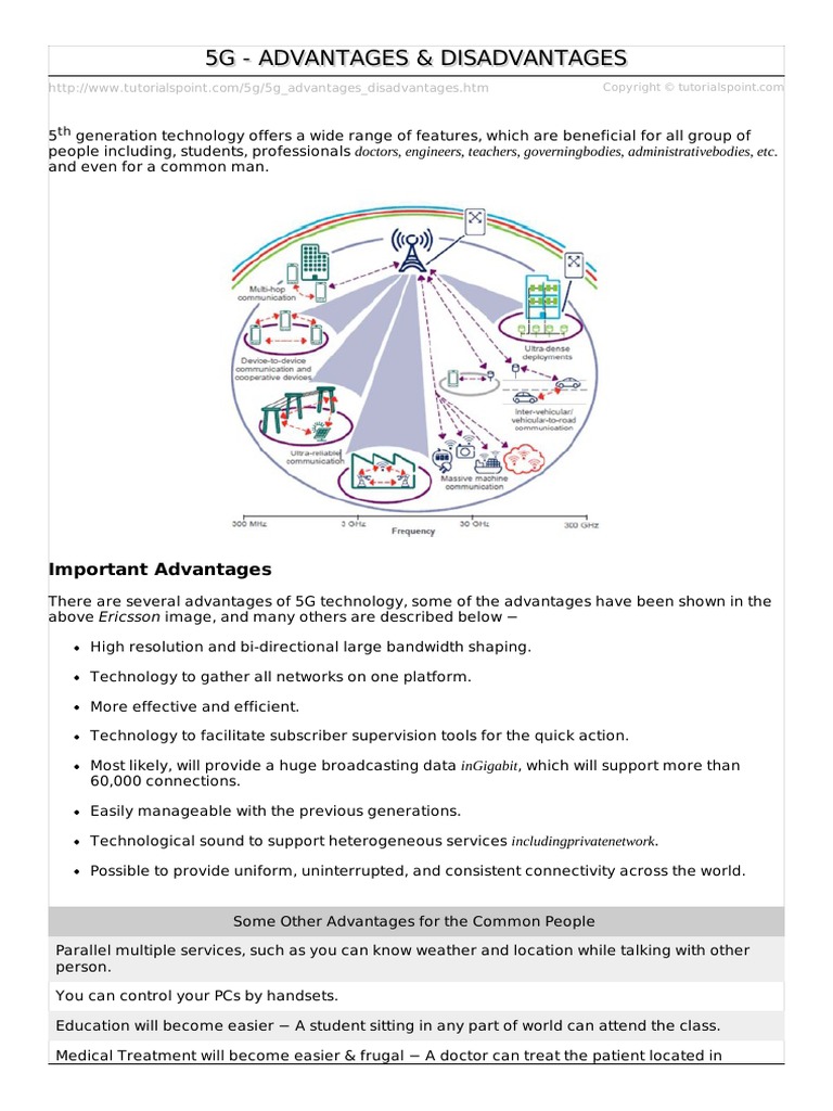 5g Advantages Disadvantages | PDF | Information And Communications ...