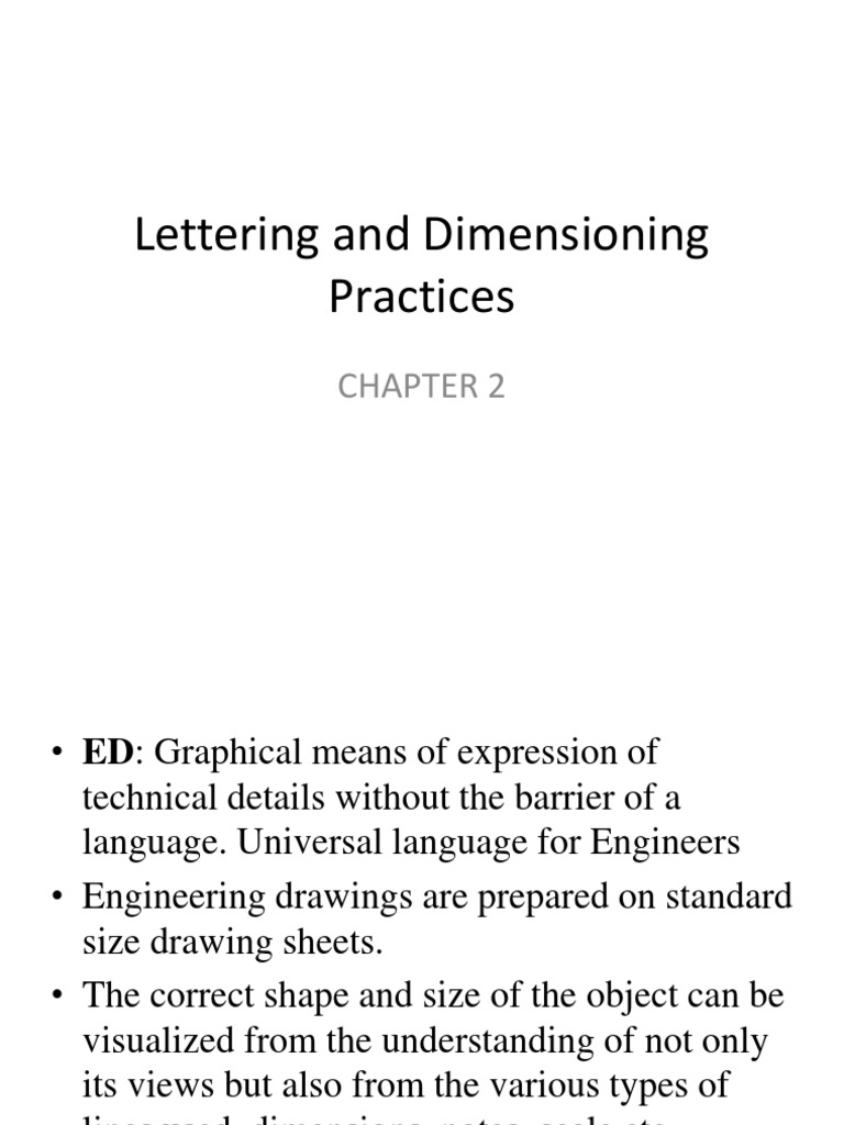 Chapter 2 Lettering and Dimensioning | PDF | Dimension | Drawing