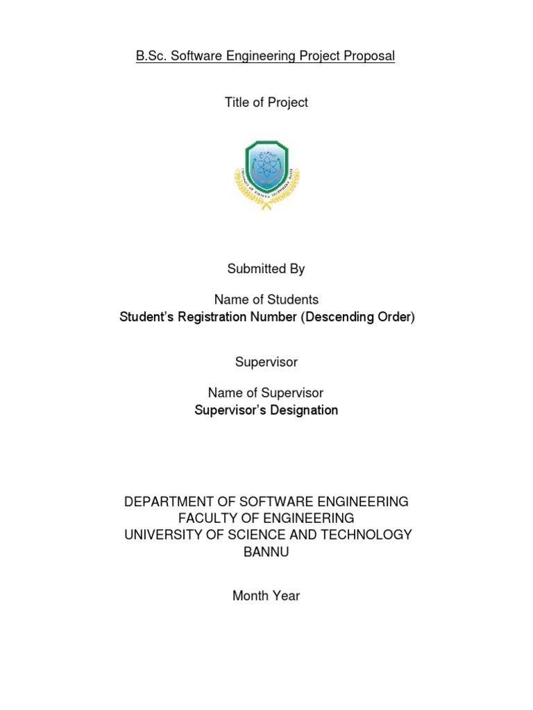 BSc. Project Proposal Format | PDF | Digital Technology | Media Technology