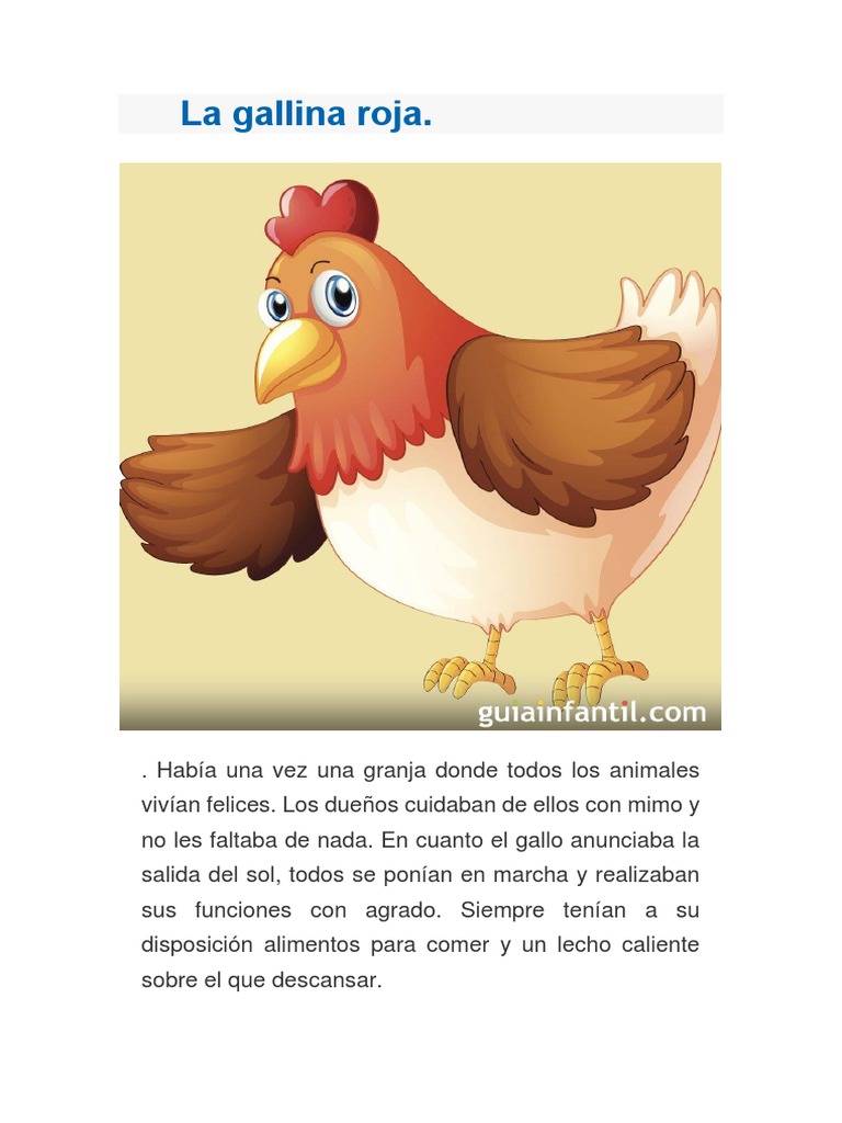 La Gallina Roja | Pollo | Fábula | Prueba gratuita de 30 días | Scribd