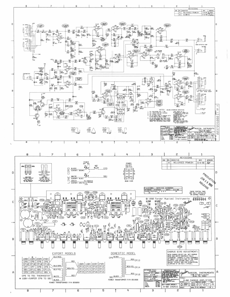 M 80 Chorus Schematic Amp Layout 1990 PDF | PDF