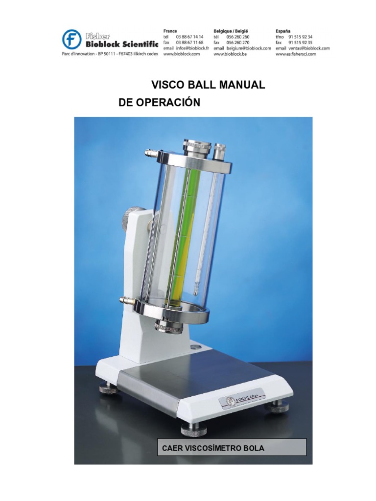 Guia Rapida Falling Ball Viscometer en Español. | PDF | Densidad ...
