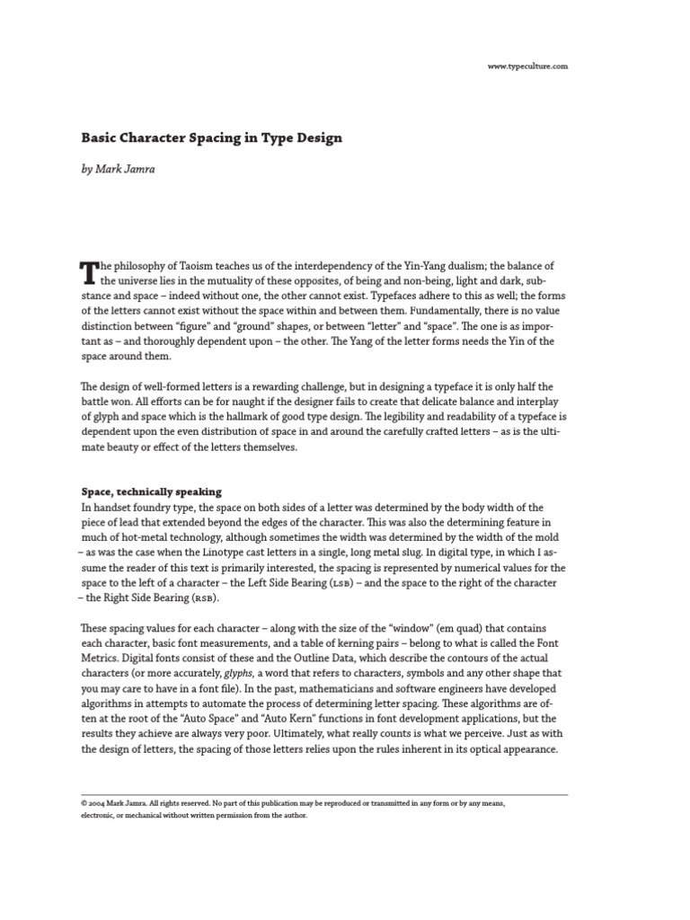 Basic Character Spacing in Type Design | PDF | Typefaces | Letter Case
