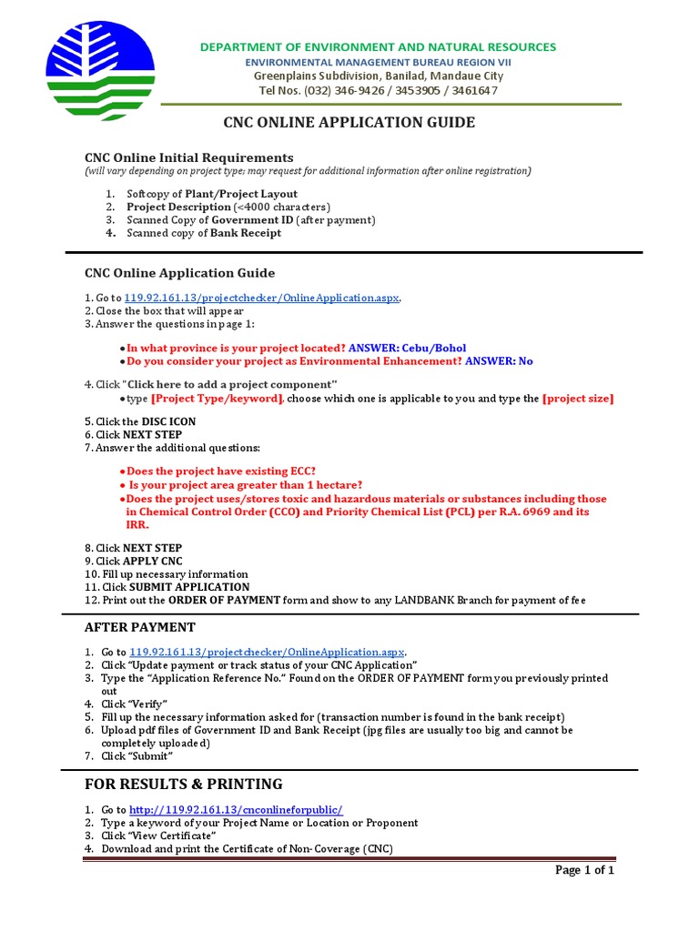 CNC Online Application Guide 2.0 PDF | PDF | Computing And Information Technology | Business