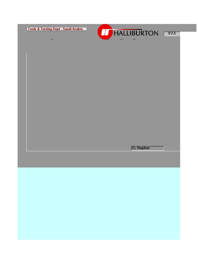 Halliburton Calculations | PDF | Barrel (Unit) | Petroleum Reservoir
