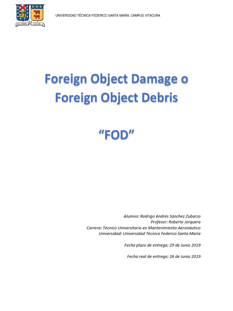 Informe FOD | PDF | Aeropuerto | Control de tráfico aéreo