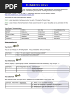 Thinking Keys in The Classroom | PDF | Space Exploration | Outer Space