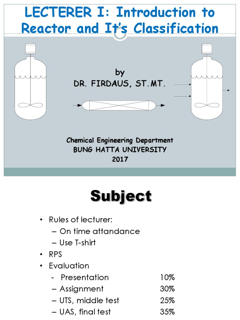 Introduction to Reactors and Their Classification: An Overview of Key ...