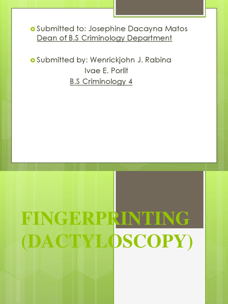 Fingerprinting Powerpoint | PDF | Fingerprint | Nature