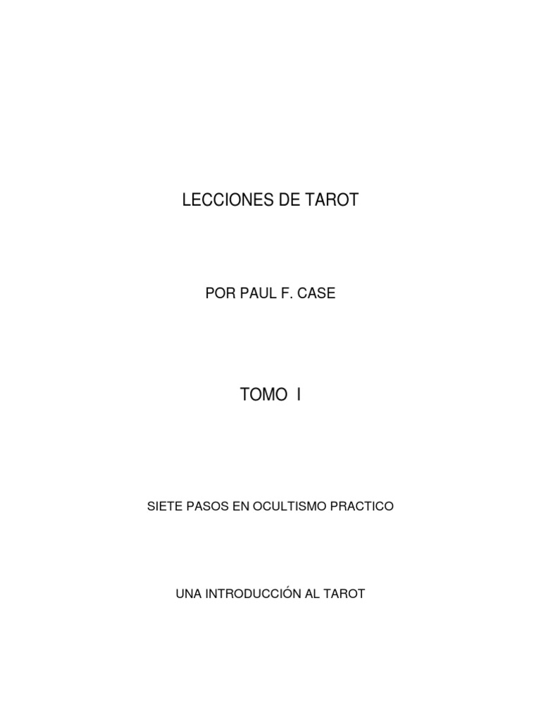 Foster Case - Siete Pasos A La Iluminaci PDF | PDF | Tarot | Rosacruces