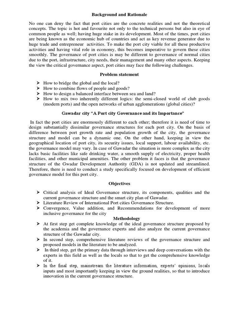 Background and Rationale | PDF | Governance | Economies