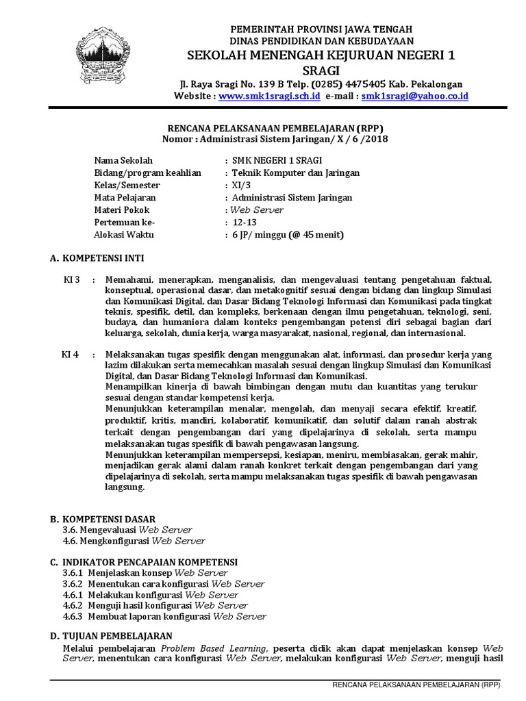 RPP Asj Web Server Nisa | PDF