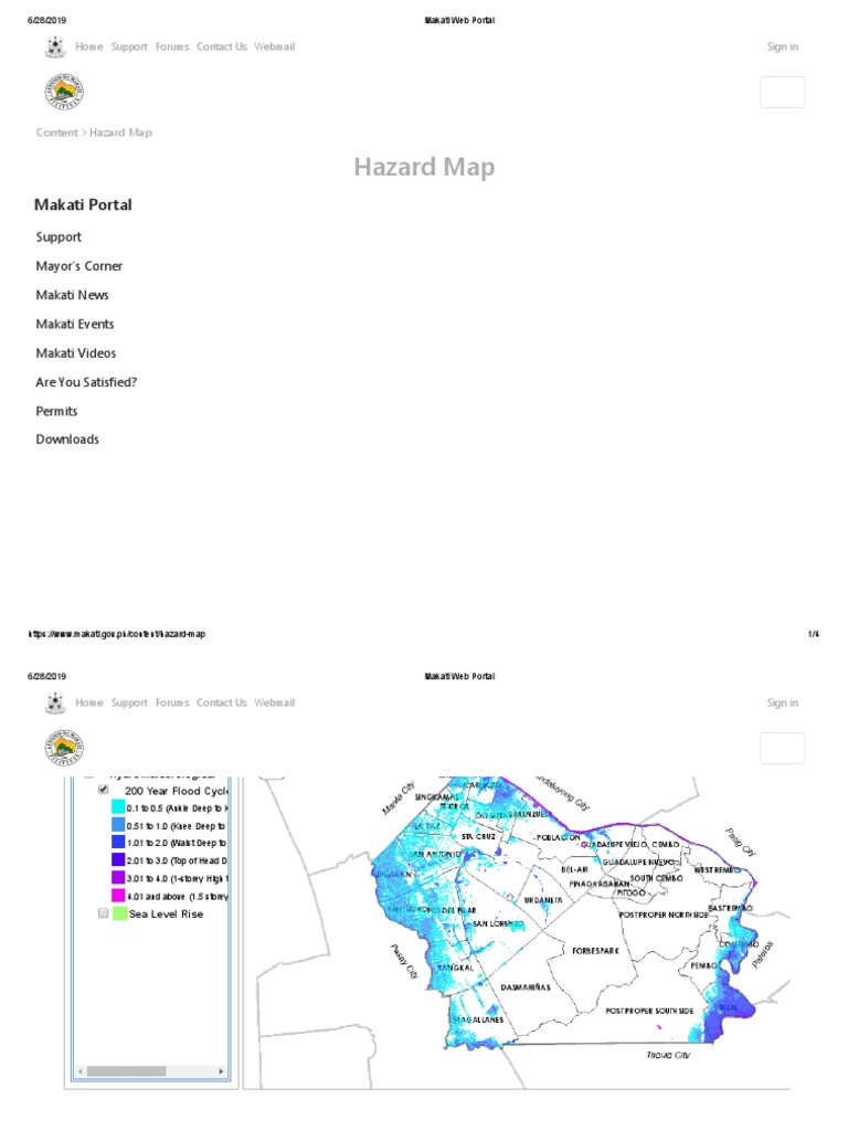 Hazard Map: Makati Portal | Websites | Computing