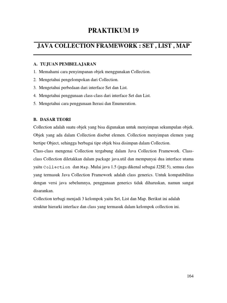 Pemahaman Java Collection: Set dan List | PDF | Teknologi & Rekayasa