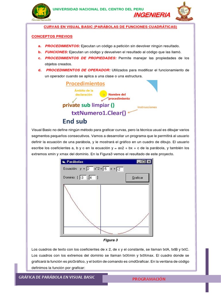 Parábolas en Visual Basic | PDF | Básico | Programa de computadora