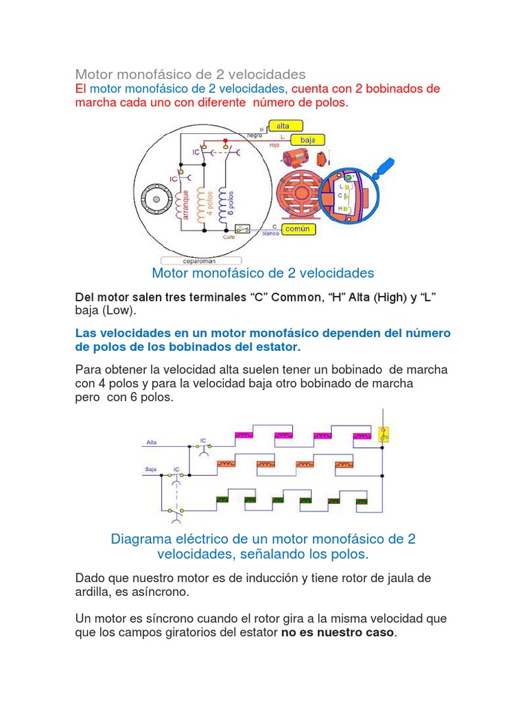 Motor 2P de 2 Vel | PDF | Motor eléctrico | Electrodinámica