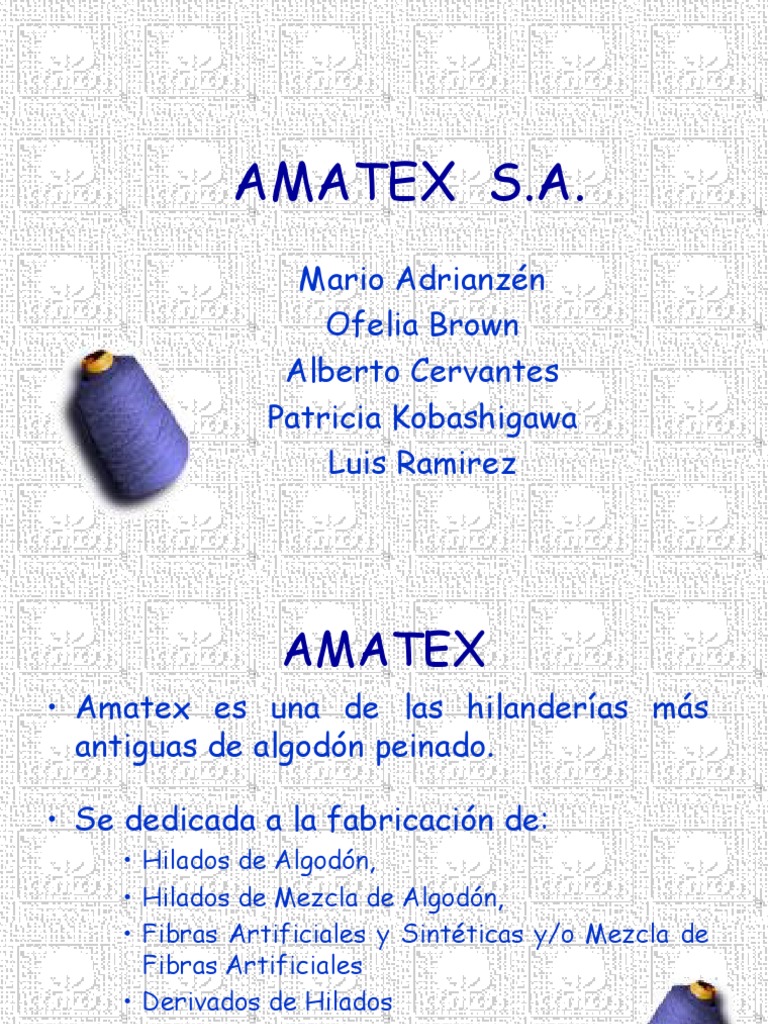 Amatex | PDF | Industria textil | Algodón
