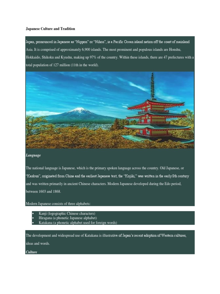 Japanese Culture and Tradition | PDF | Japan | Kanji