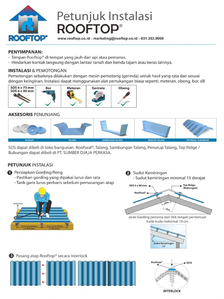 Petunjuk Instalasi Rooftop PDF | PDF