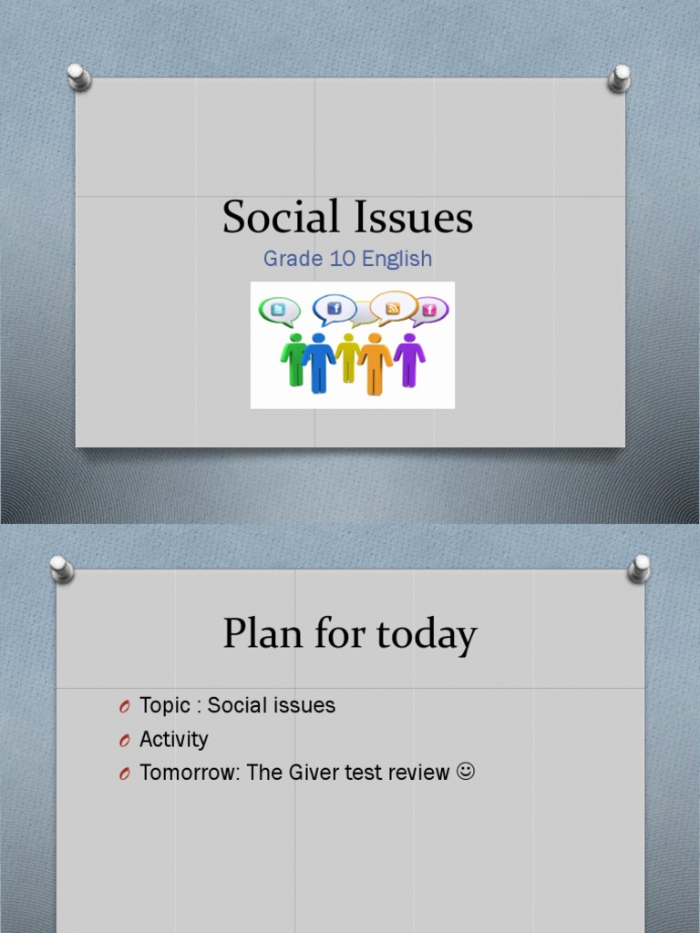 Social Issues: Grade 10 English | PDF | Behavioural Sciences | Psychology