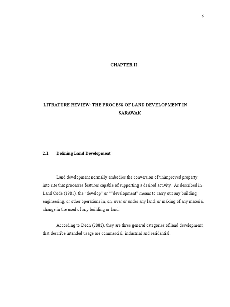 The Process of Land Development in Sarawak | PDF | Urban Planning ...