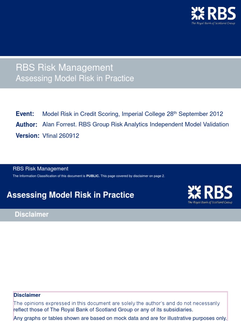 Model Risk Forrest | PDF | Sensitivity Analysis | Risk Management