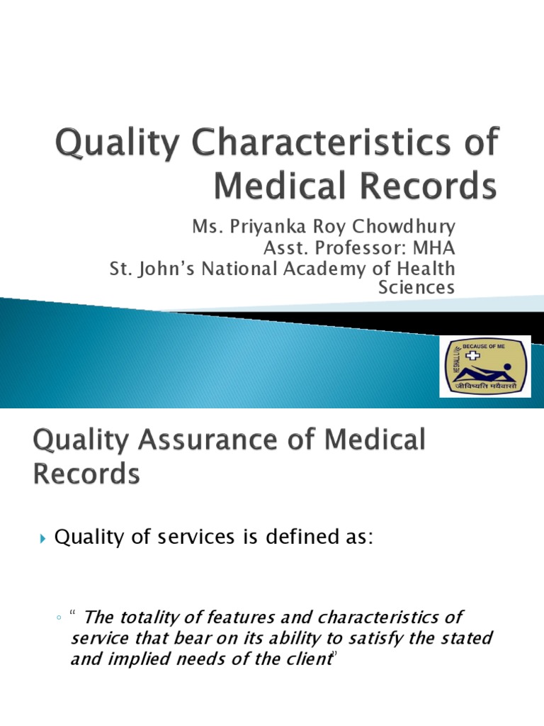Characteristics of Medical Records Management | PDF | Medical Record ...