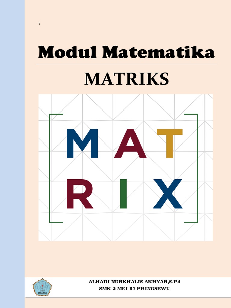 Modul Matriks SMK Kelas X PDF | PDF | Metode & Bahan Ajar
