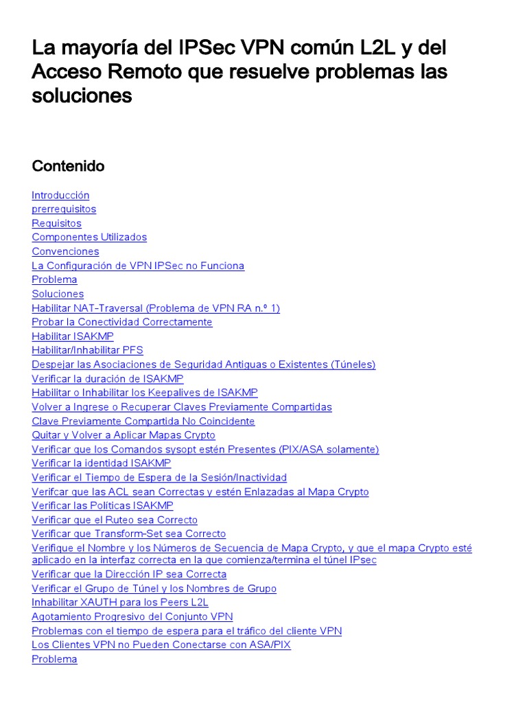 Common Ipsec Trouble Pdf Red Privada Virtual Enrutador Computación