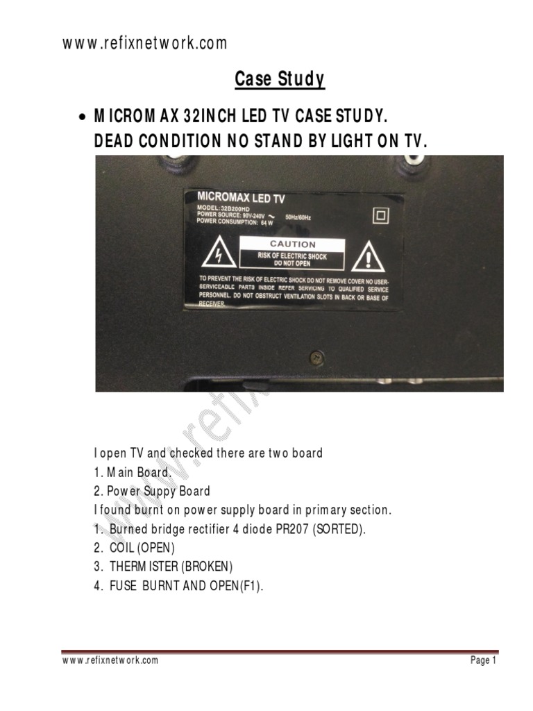 Case Study Micromax 32 Inch Led TV | PDF | Technology & Engineering